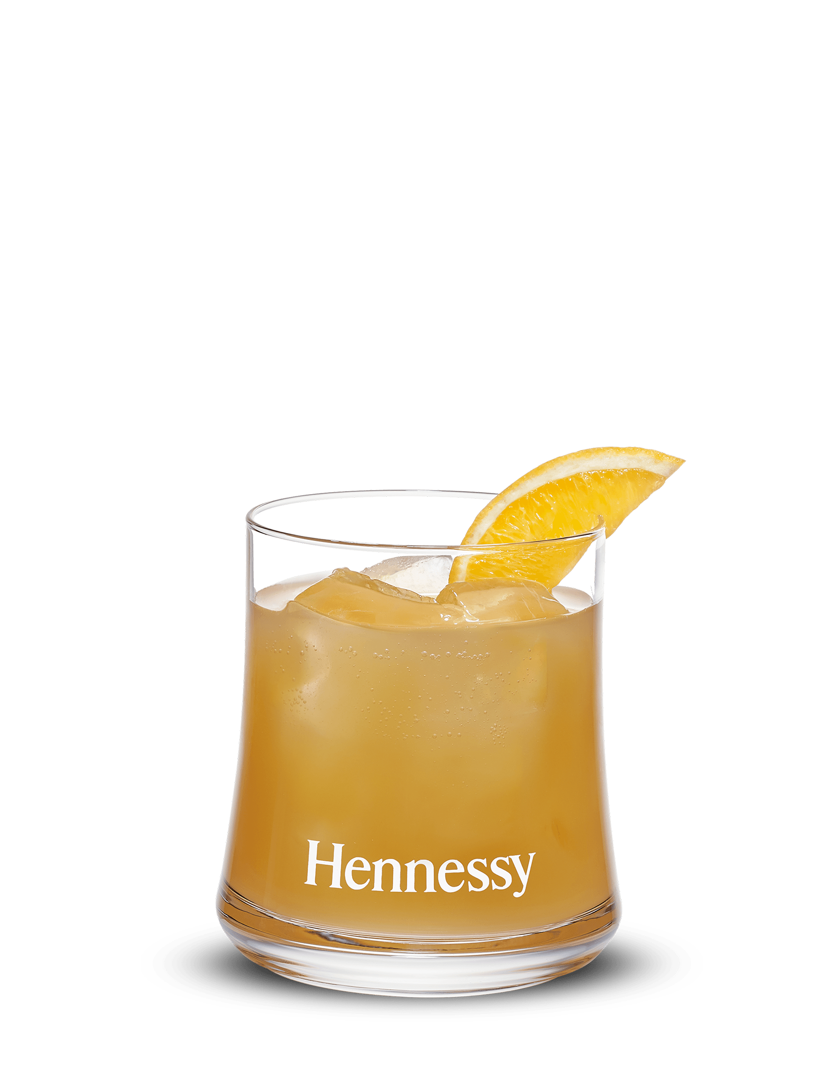 Alcoholic cocktail Hennessy Cola with lime wedge - Hennessy